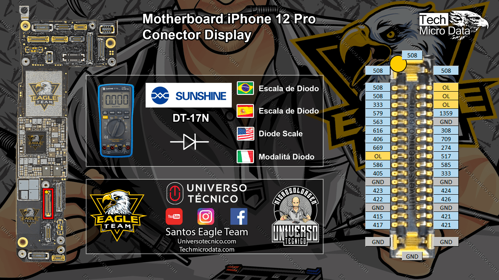15 Conector Display iPhone 12 Pro – Tech Micro Data