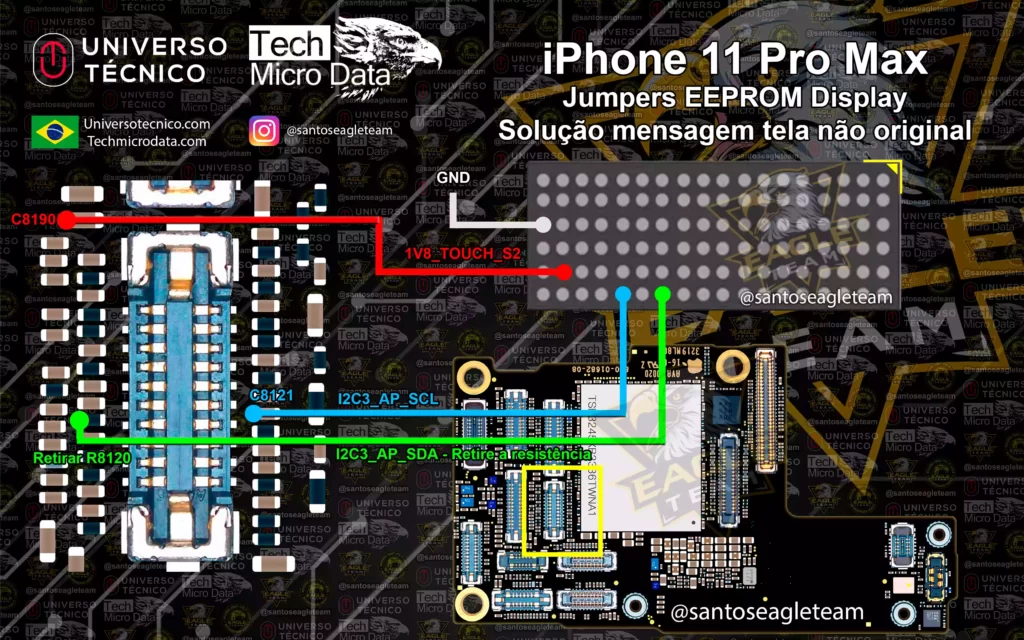Jumpers EEPROM Display iPhone 11 Pro Max – Tech Micro Data