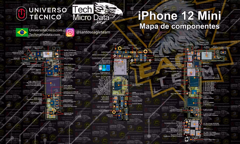 Mapa de Componentes iPhone 12 Mini – Tech Micro Data